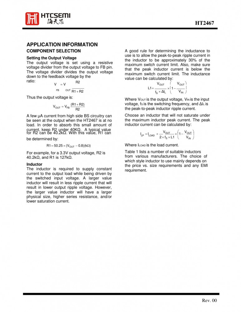 HT2467AREZ datasheet page 9