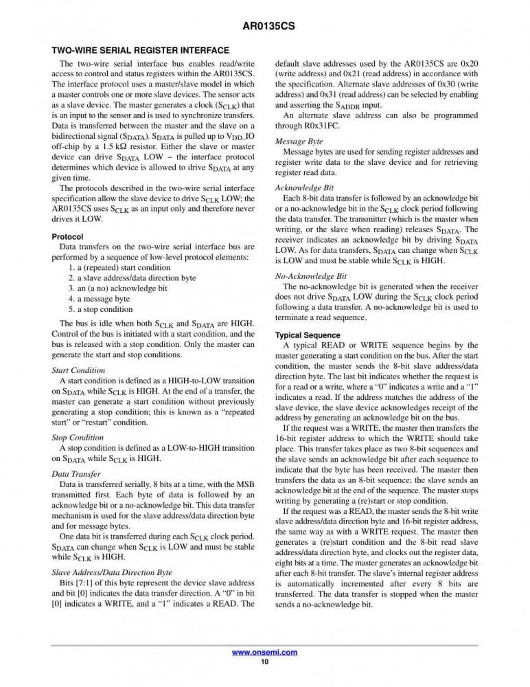 AR0135CS documentation page 10