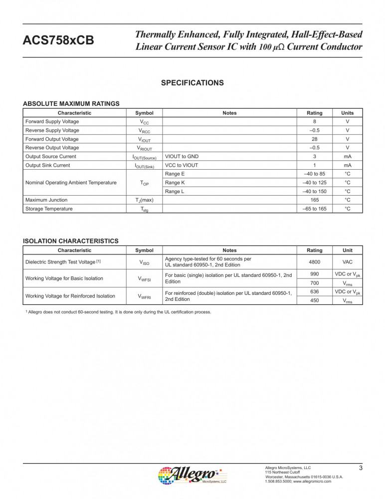 ACS758 datasheet page 4