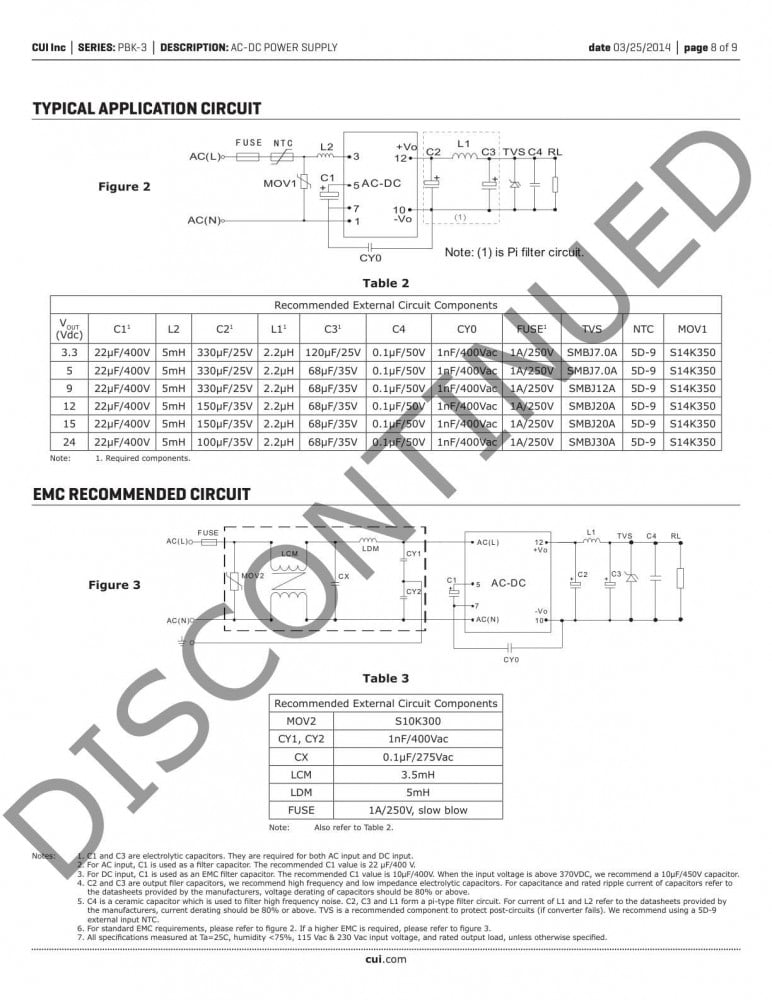 CUI PBK-3 datasheet page 8
