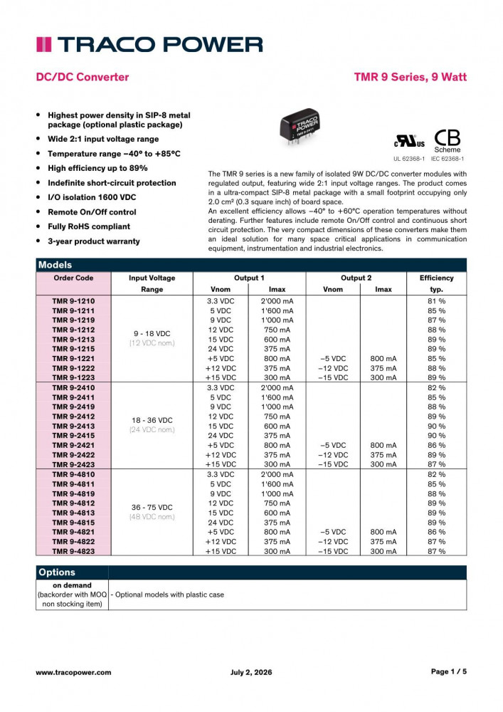 TMR 9 documentation page 1
