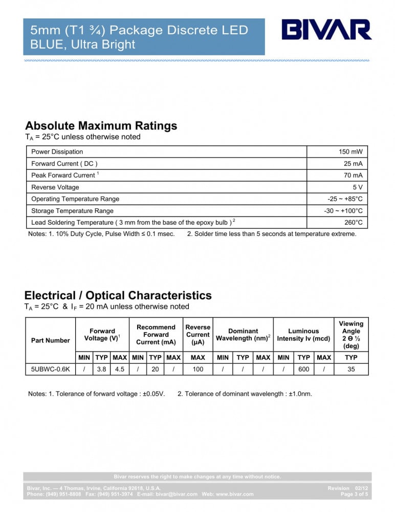 5UBWC-0.6K datasheet page 3