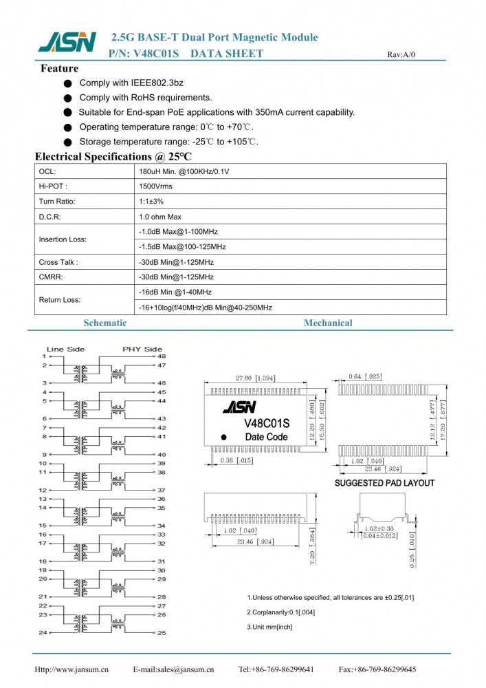V48C01S technical document page
