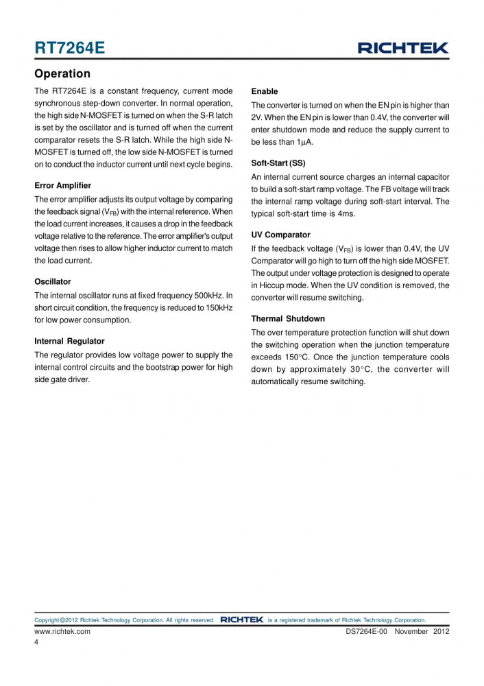 RT7264E datasheet page 4