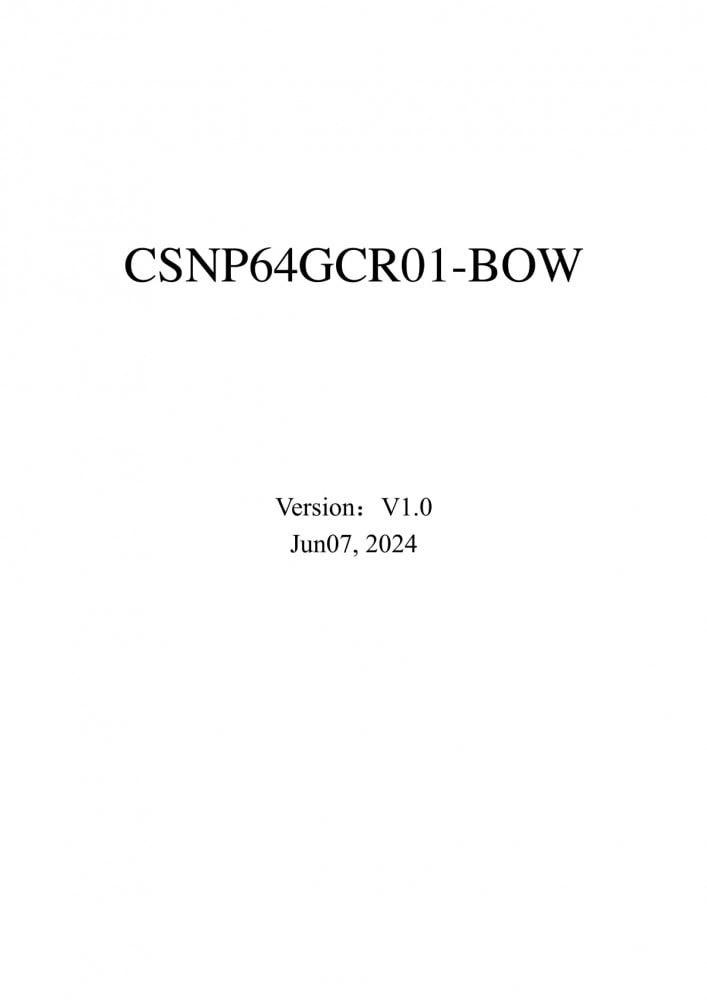 CSNP64GCR01-BOW datasheet page 1