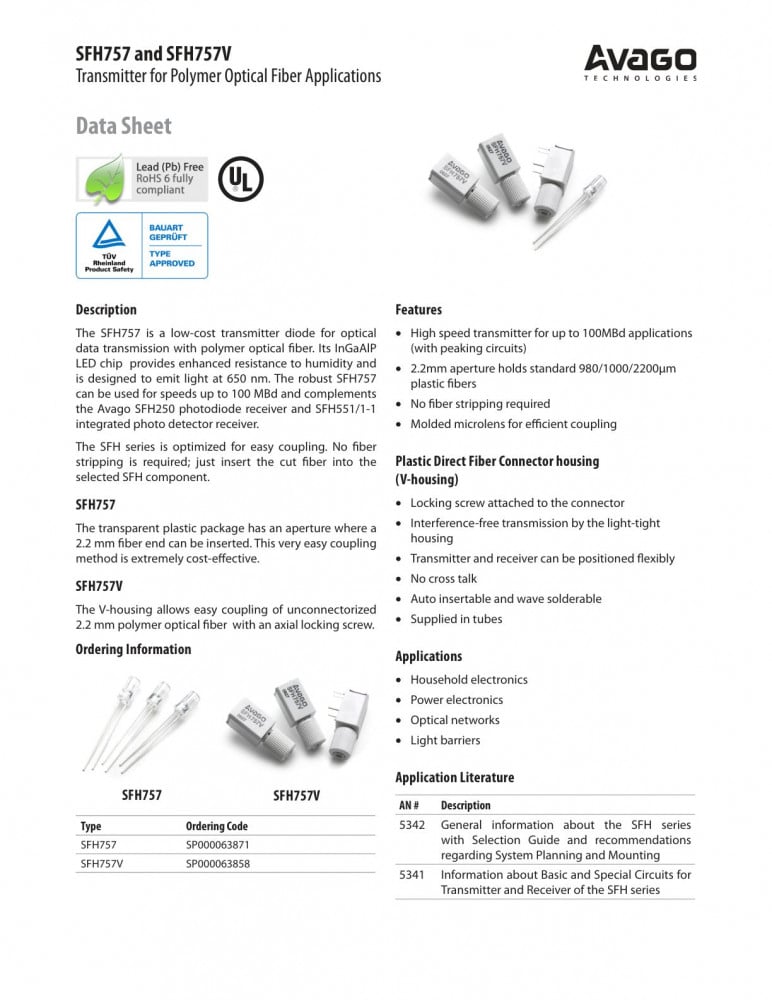 SFH757V datasheet page 1