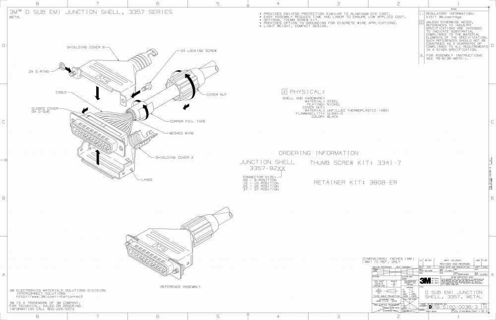 3M 3357-9215 technical drawing page 1