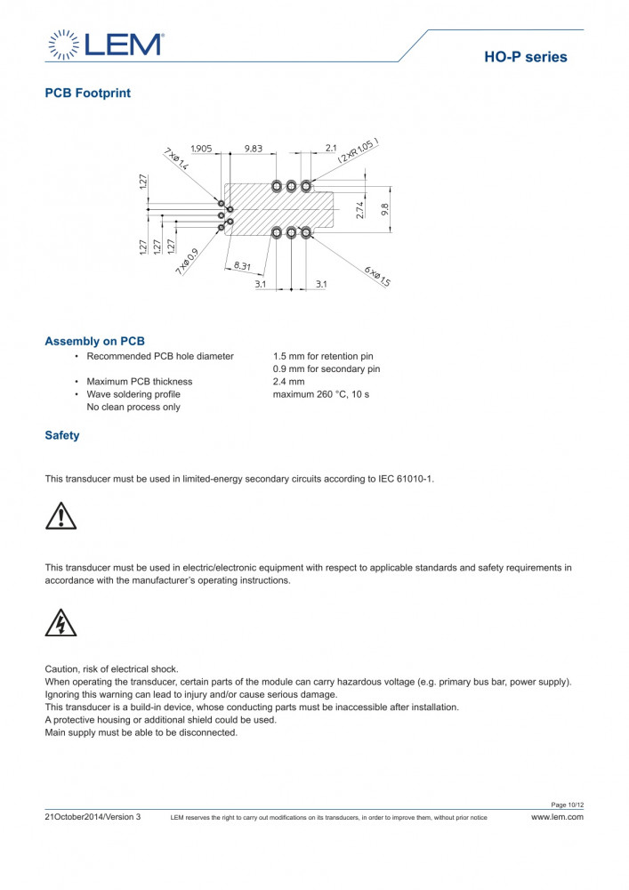 HO 25-P datasheet page 10