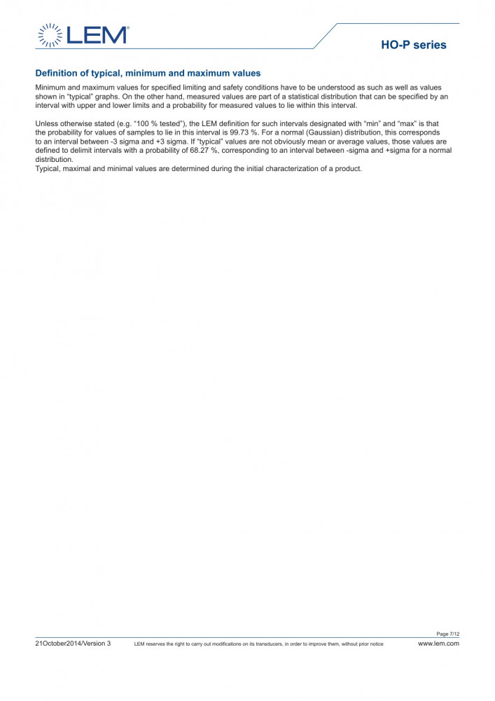 HO 25-P datasheet page 7