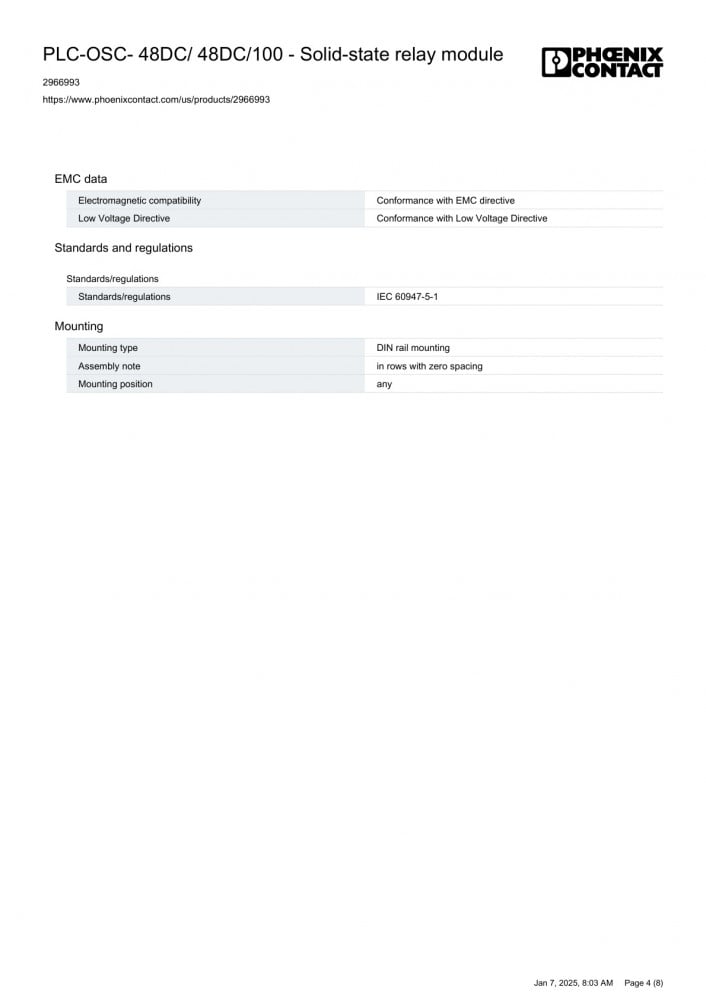 Phoenix Contact 2966993 documentation page 4