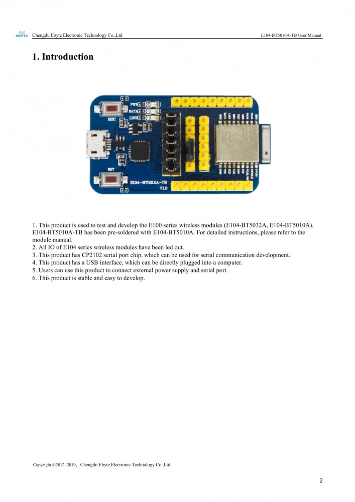 E104-BT5010A-TB user manual page 2