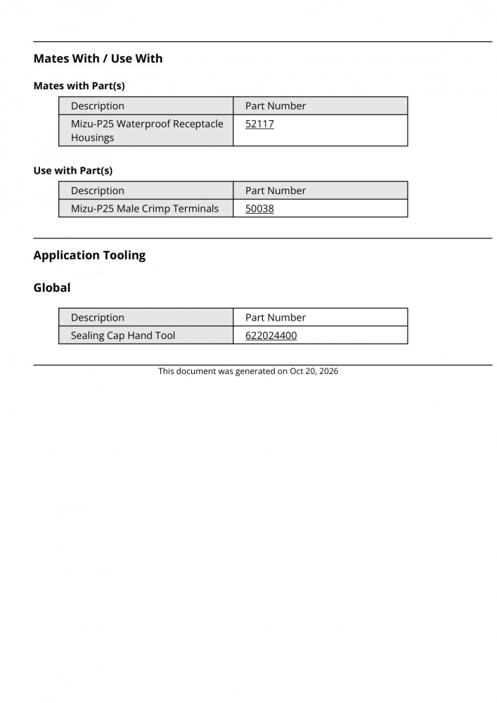 Technical document image 3 for MOLEX 521160243