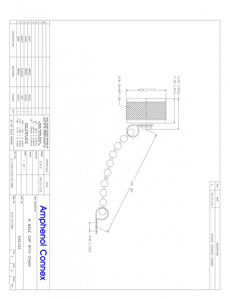 Amphenol 202102 technical drawing