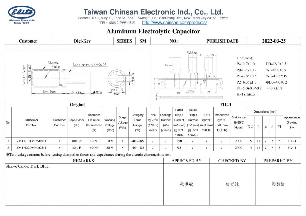Chinsan SM series datasheet page 10