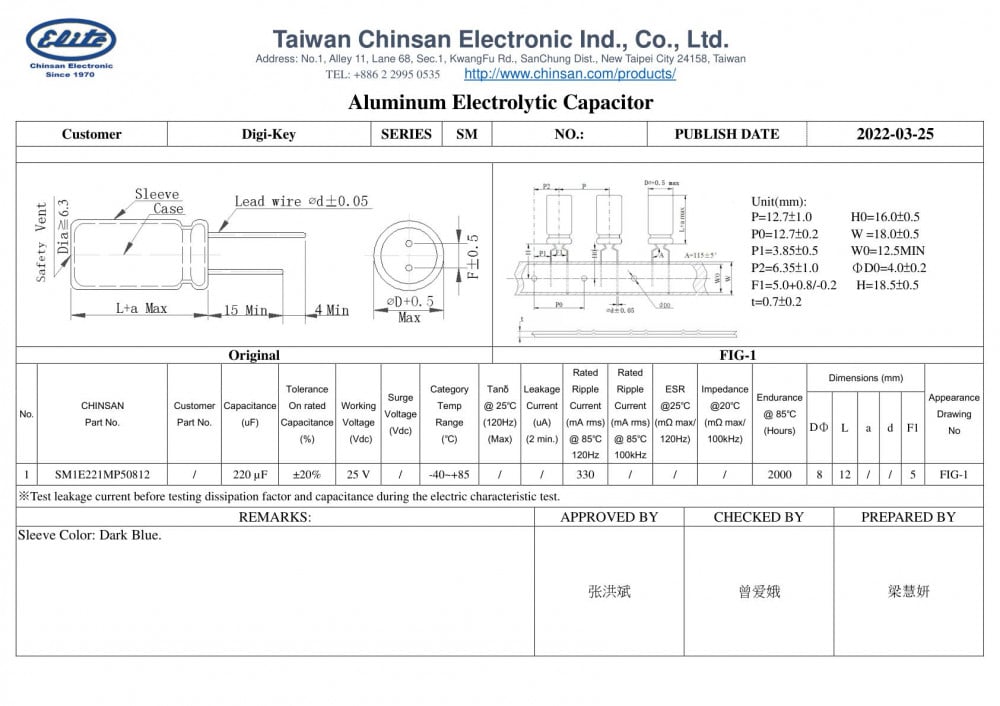 Chinsan SM series datasheet page 8