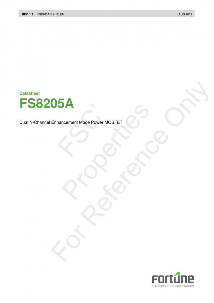 FS8205A datasheet page 1