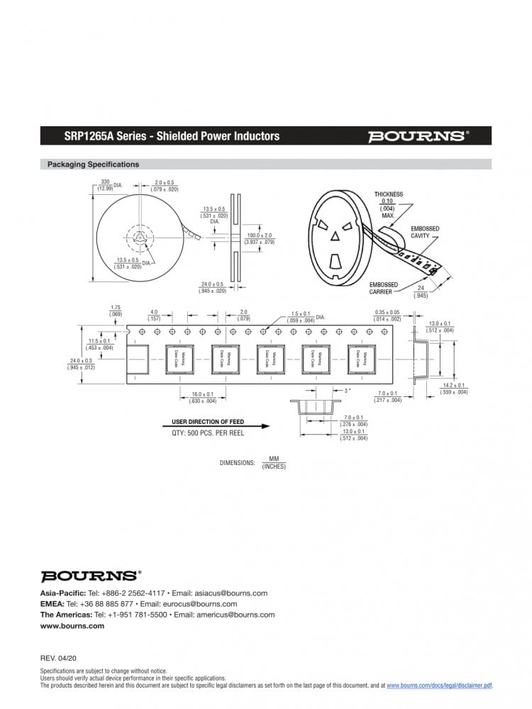 BOURNS SRP1265A Series datasheet page 4