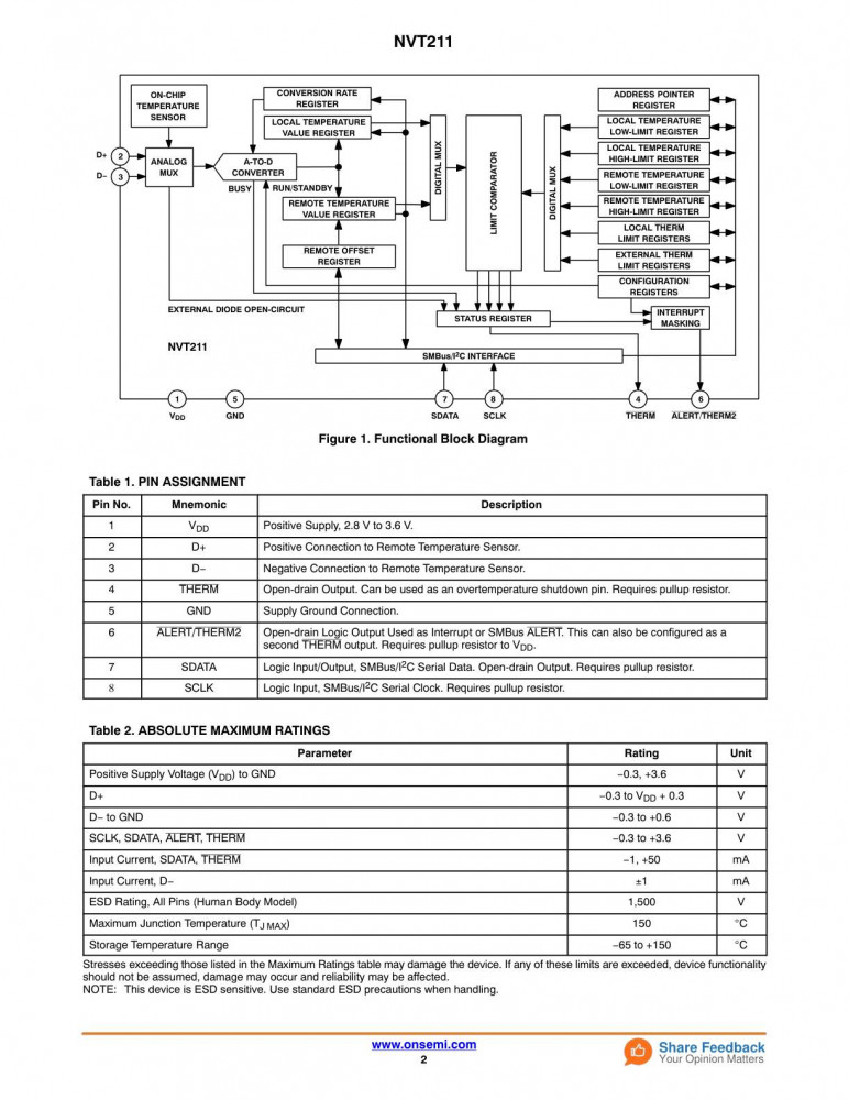 NVT211 datasheet page 2
