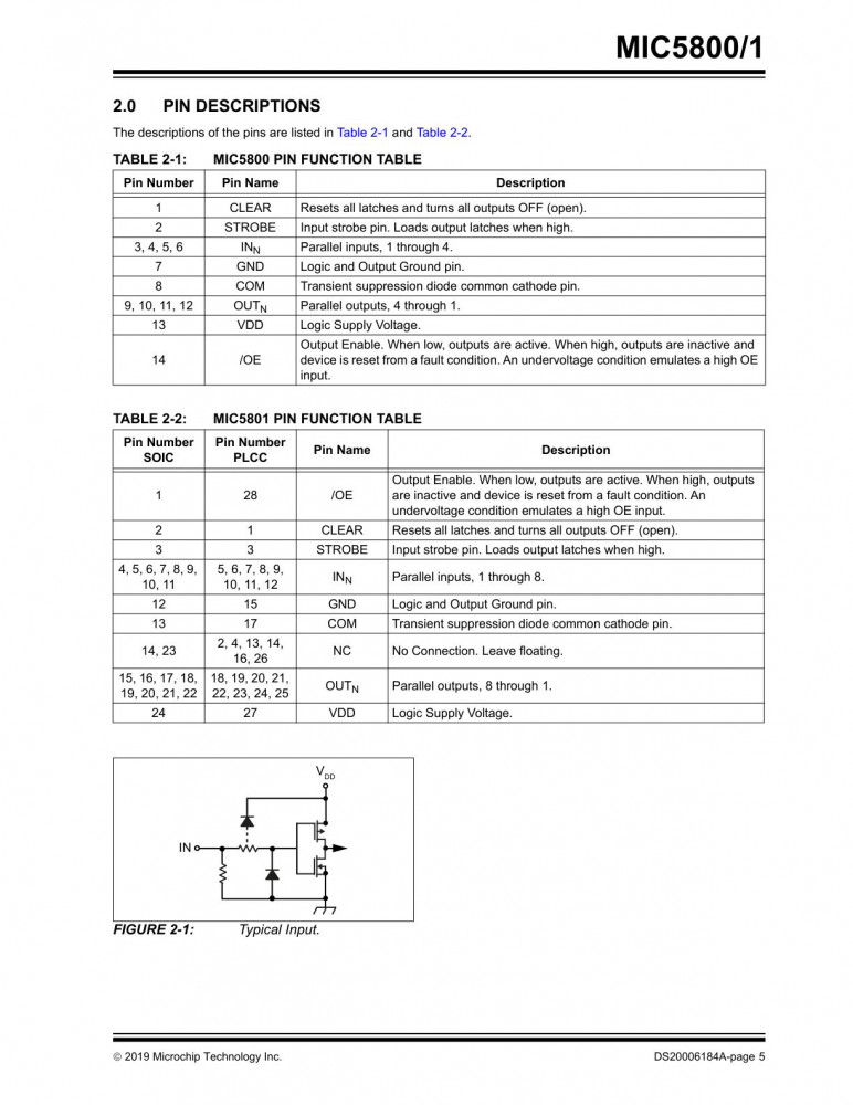 MIC5801 technical document page 5