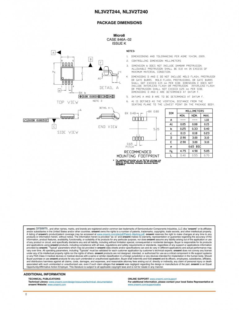 NL3V2T244 datasheet page 10
