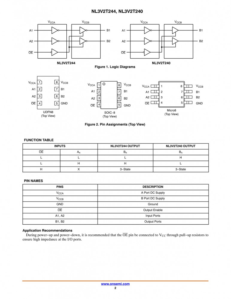 NL3V2T244 datasheet page 2