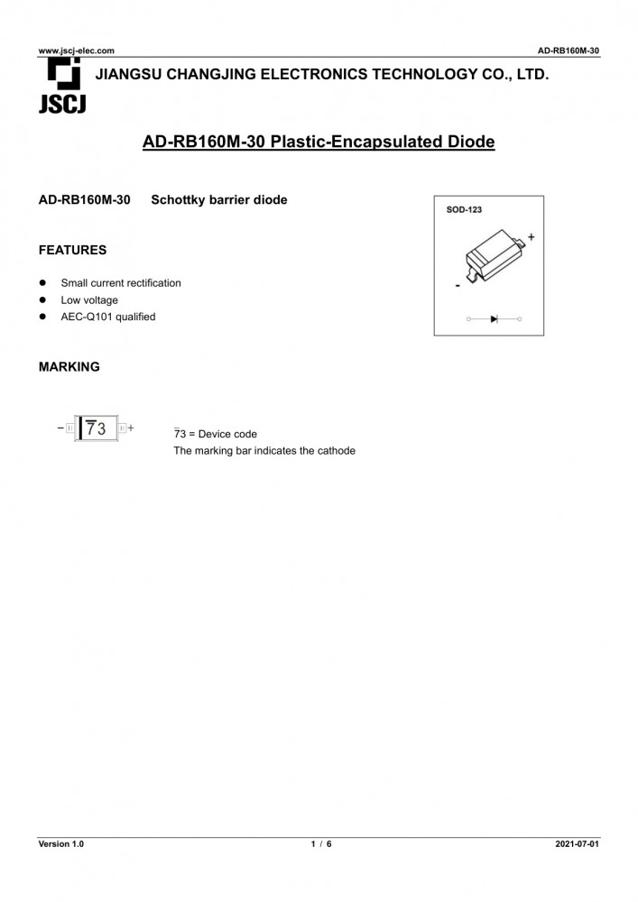 AD-RB160M-30 datasheet page 1