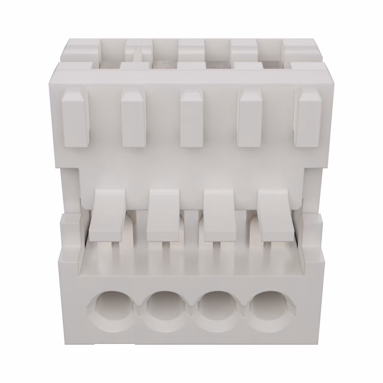Appli-Mate RAST 2.5 IDT Housing, 2.50mm Pitch, Direct/Indirect, Female, 4 Circuits, All Position Keys, Polarizing Rib Between Circuits 1 and 2 for sale