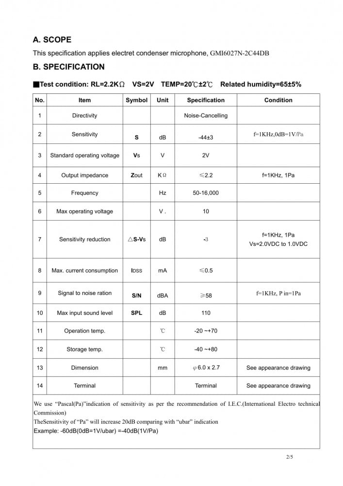 GMI6027N-2C44DB specification page 2