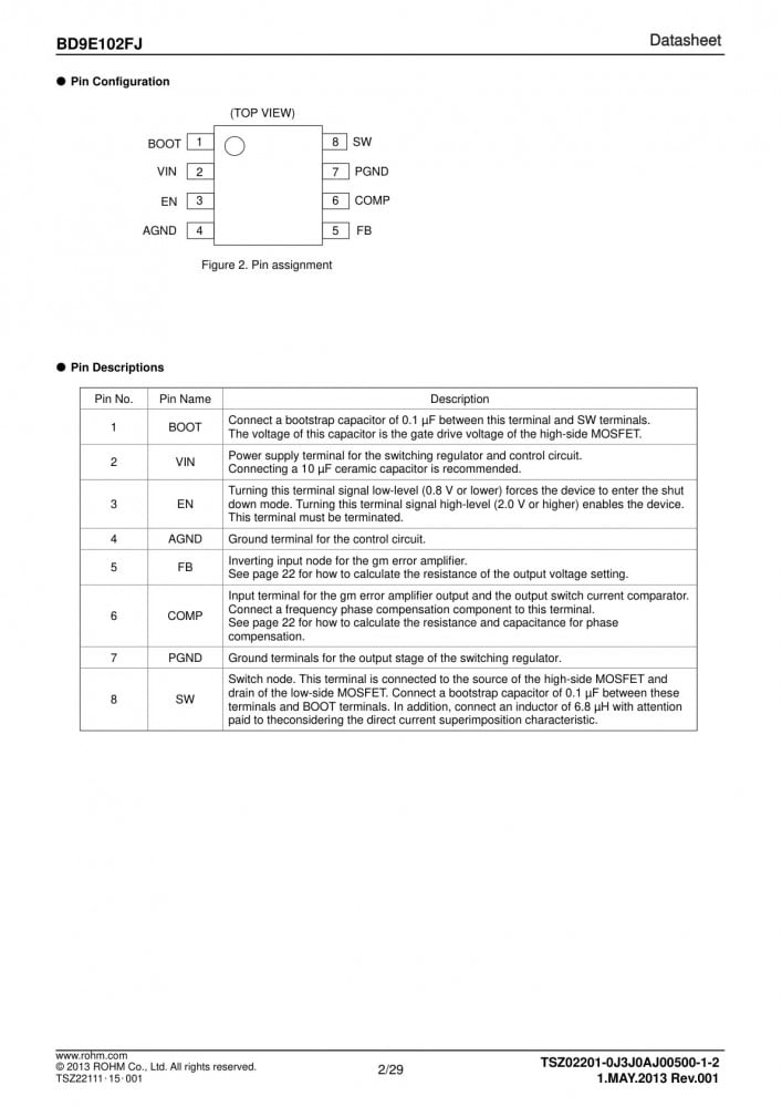 BD9E102FJ-GE2 technical document page 2
