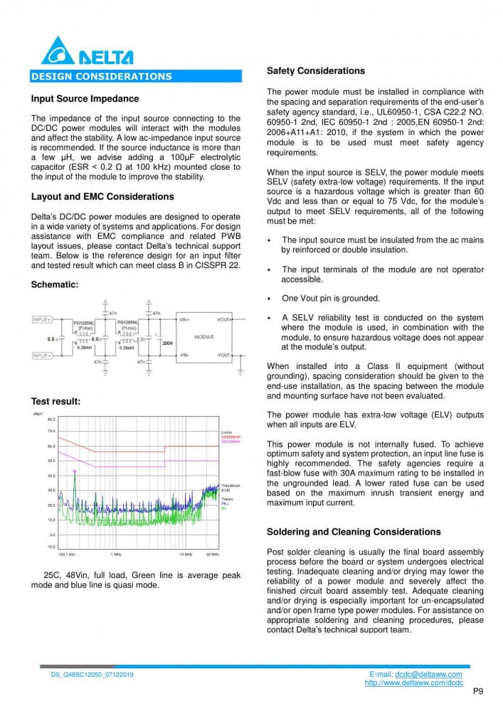Q48SC12050NRDH datasheet page 9