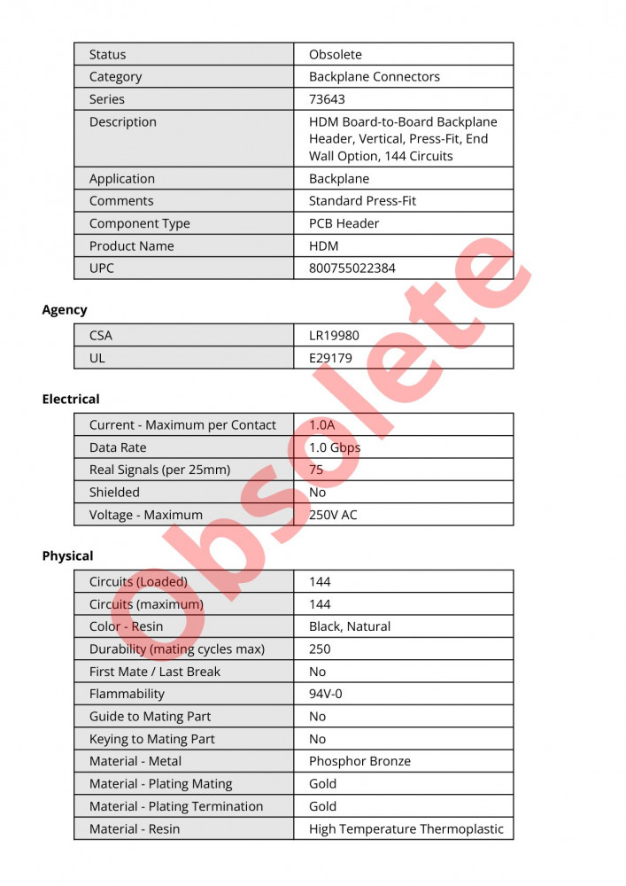 MOLEX 736431100 technical document image 2
