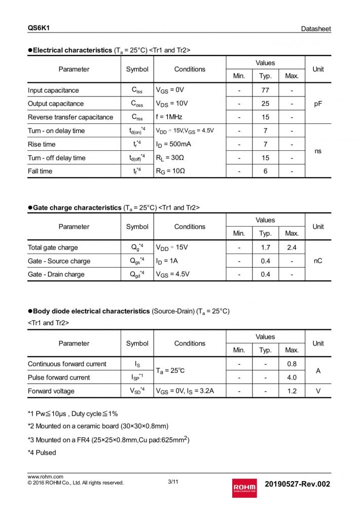 QS6K1TR technical document page 3