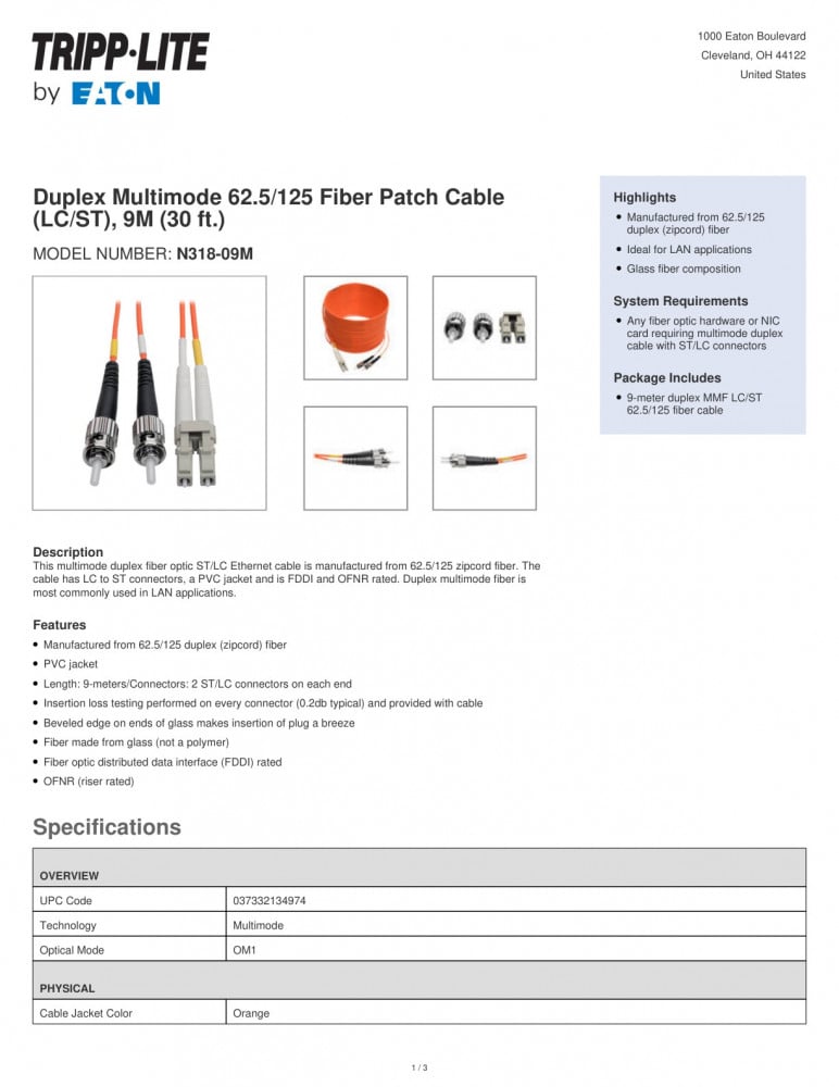 N318-09M technical document page 1