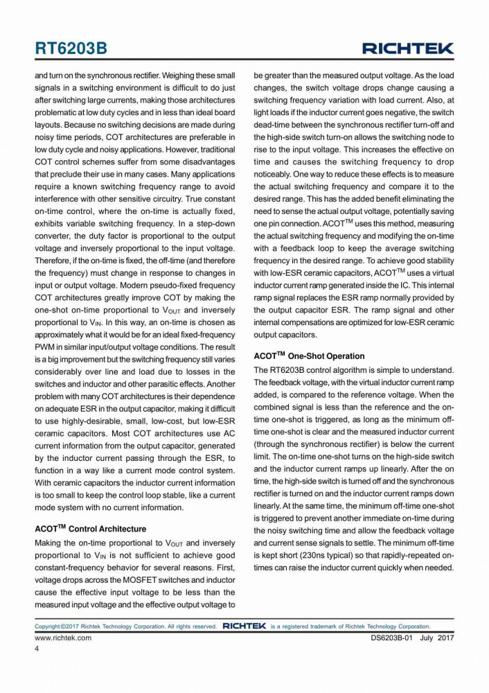 RT6203B datasheet page 4