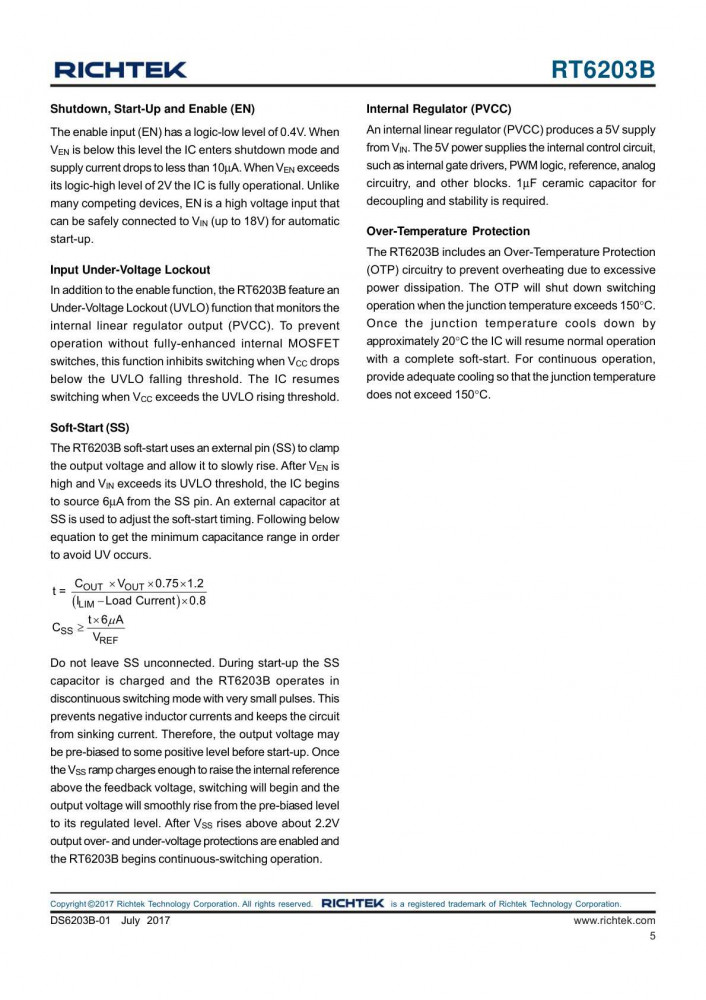 RT6203B datasheet page 5