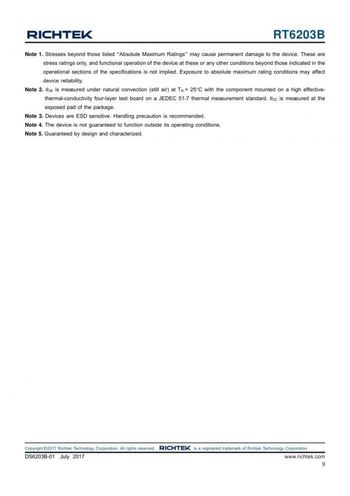 RT6203B datasheet page 9