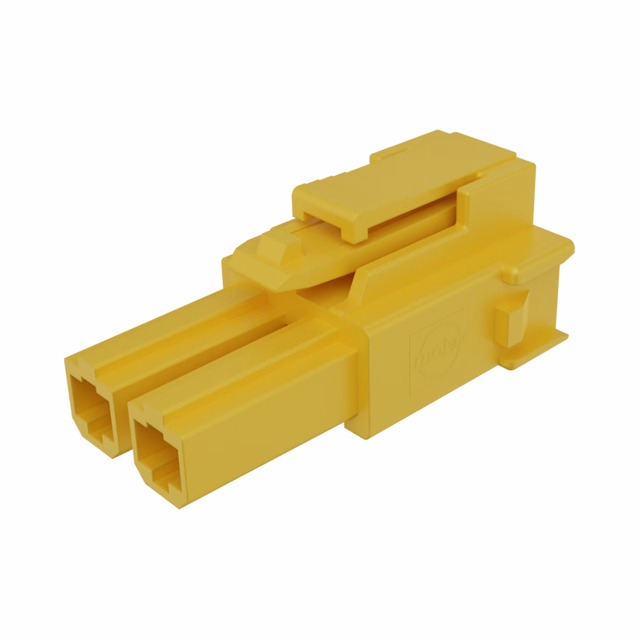 Mega-Fit ColorLock Tangless TPA-Capable Receptacle Housing, Single Row, 2 Circuit, UL 94V-0, Glow-Wire Capable, Yellow for sale
