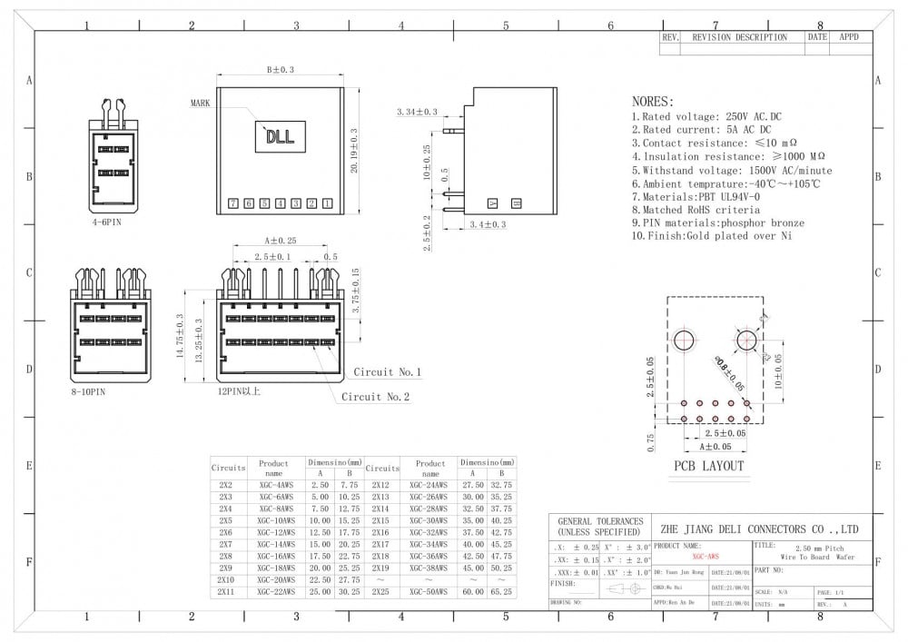 DLL XGC-T technical drawing page 2