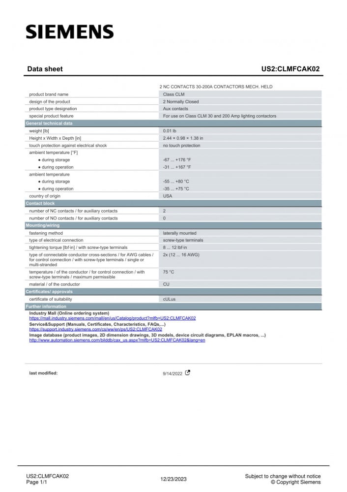 CLMFCAK02 technical document preview