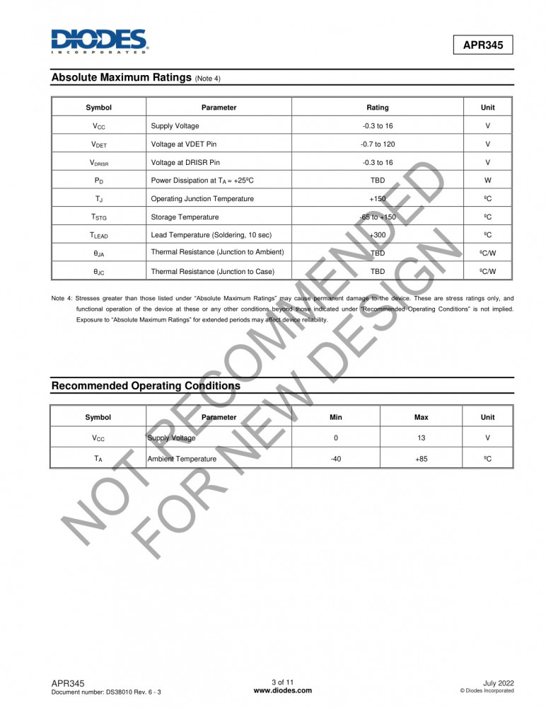 APR345K6TR-G1 datasheet page 3