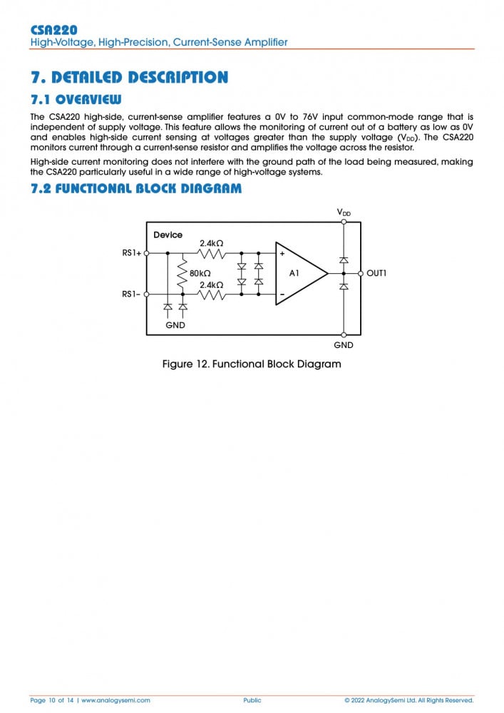 CSA220 datasheet page 10