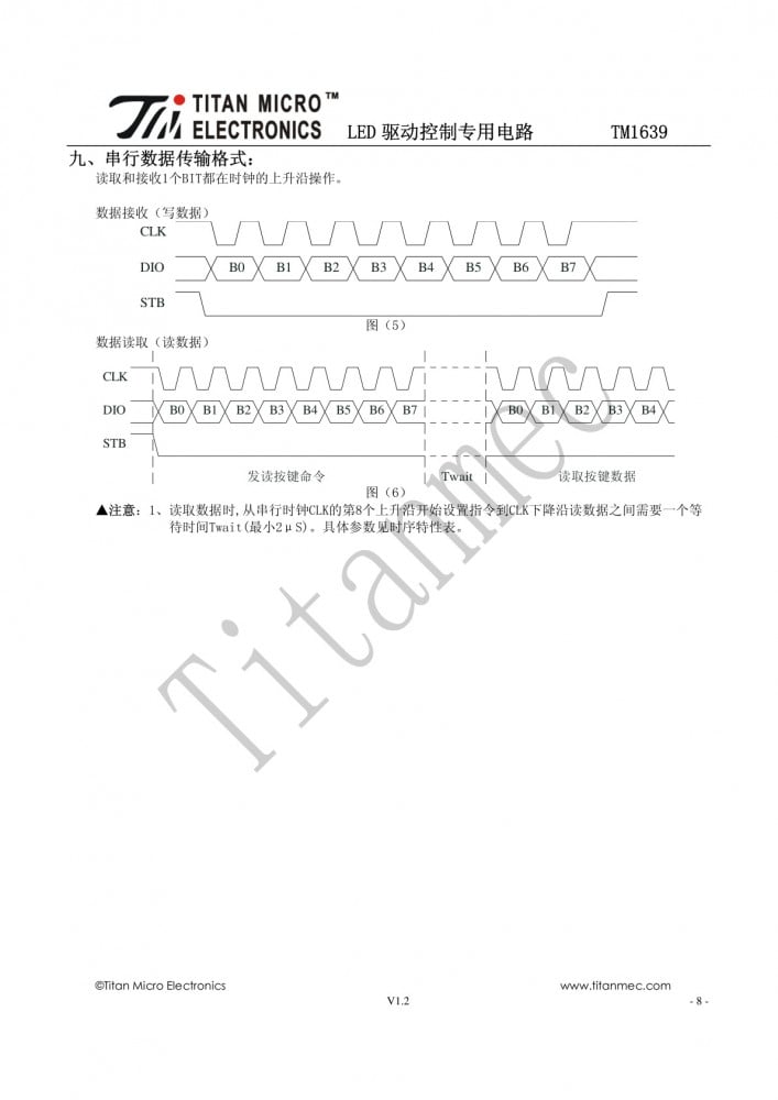 TM1639 datasheet page 8