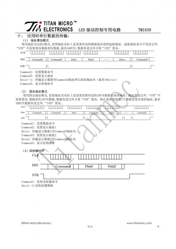 TM1639 datasheet page 9