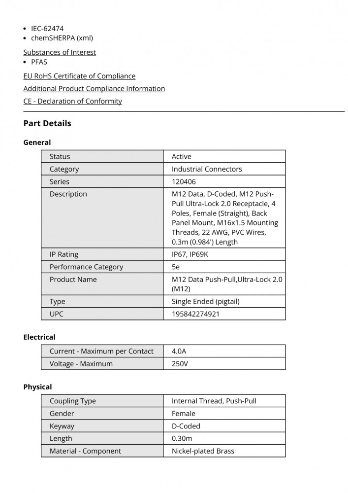 Molex product specification document image, page 2
