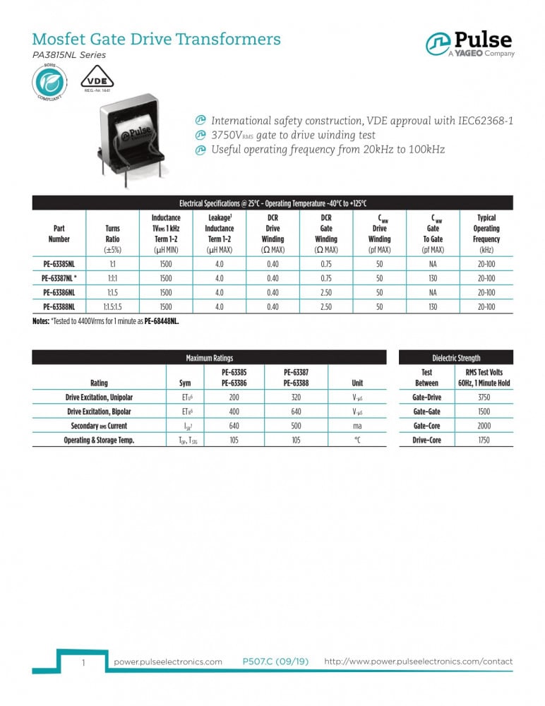 PE-63388NL technical document page 1