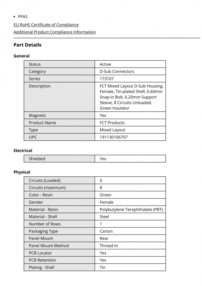 MOLEX 1731071194 drawing image, page 2