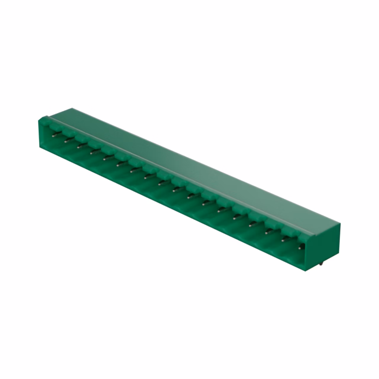 5.08mm Pitch Eurostyle Right-Angle PCB Header, Green Housing, 18 Circuits for sale