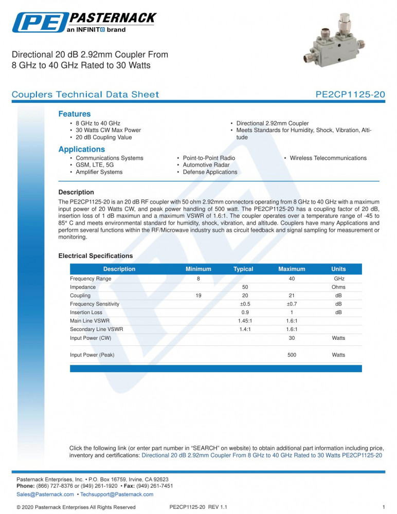 PE2CP1125-20 technical document page 1