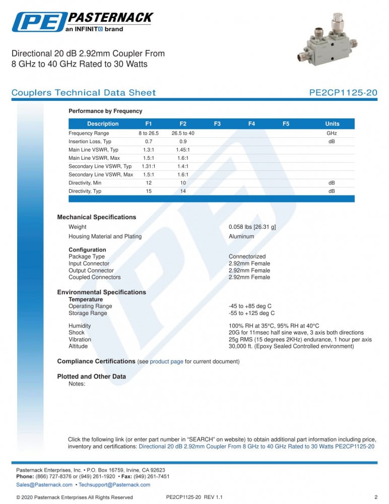 PE2CP1125-20 technical document page 2
