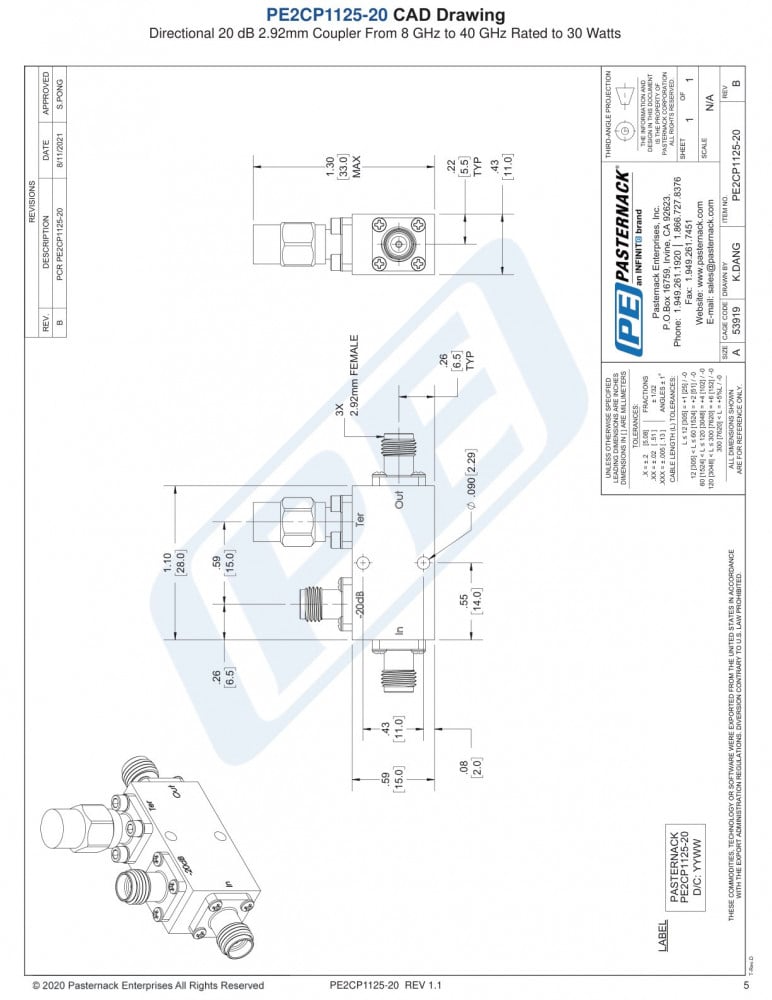 PE2CP1125-20 technical document page 5